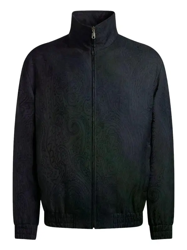 Etro Paisley-jacquard Bomber Jacket - Blue