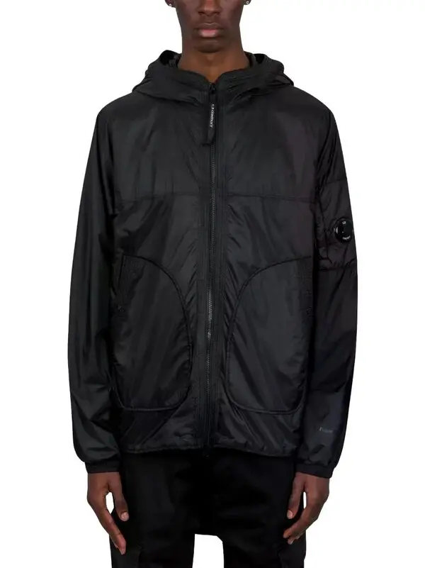 C.P. COMPANY Zip-up Hooded Jacket - Black