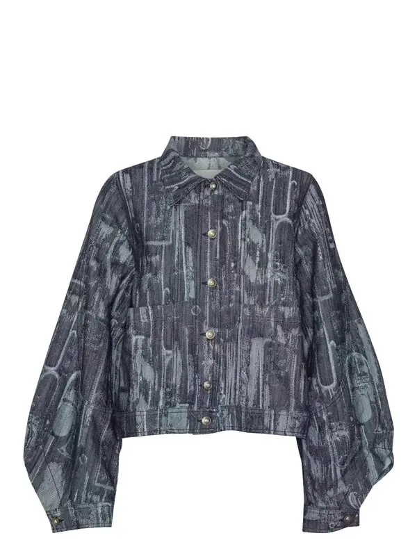 Henrik Vibskov Printed Denim Jacket - Blue