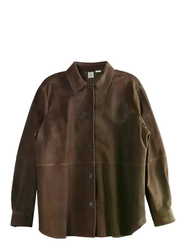 TOTEME Suede Overshirt - Brown