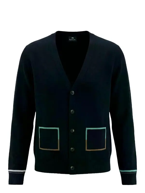 Paul Smith Pocket V-neck Cardigan - Black