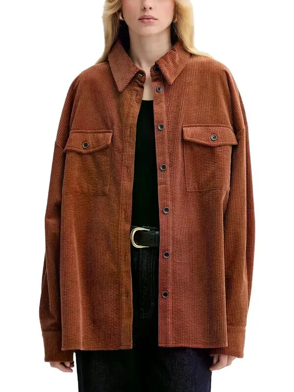 GESTUZ Buttoned Shirt - Brown