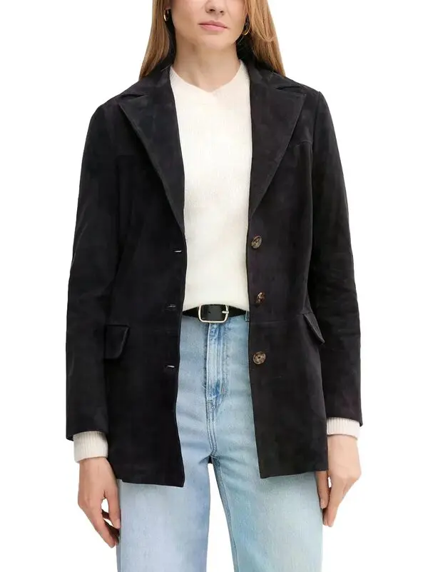 PEDRO DEL HIERRO Suede Blazer - Blue