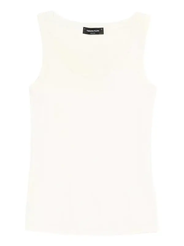 Fabiana Filippi Scoop-neck Top - White