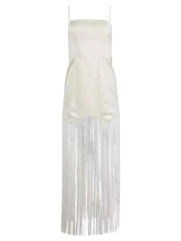 Fleur Du Mal Fringe Maxi Dress - Neutrals