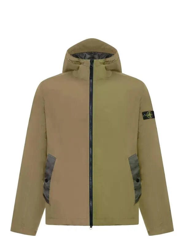 Stone Island Hooded Zip-up Jacket - Green
