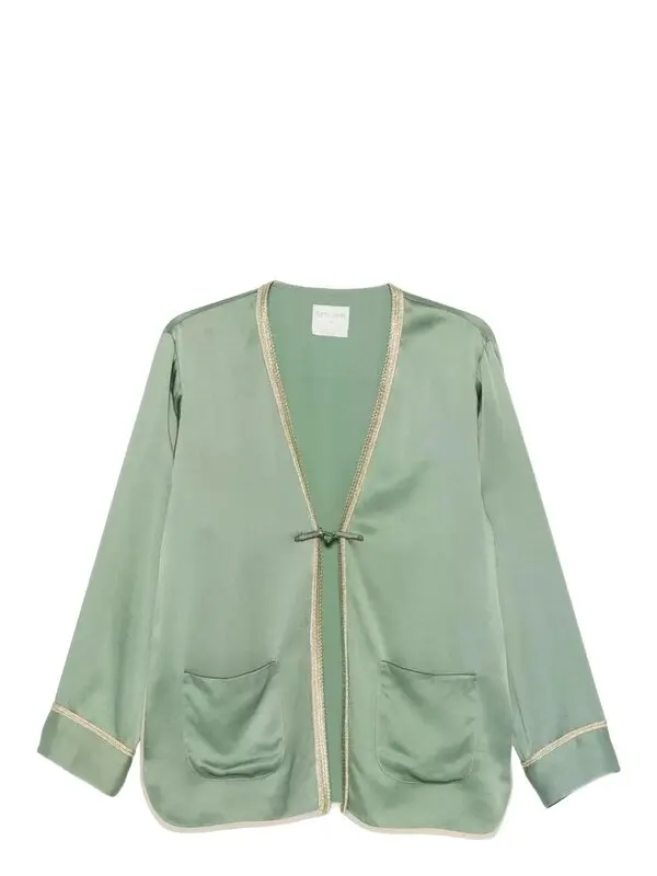 FORTE_FORTE Pocket Trim Jacket - Green