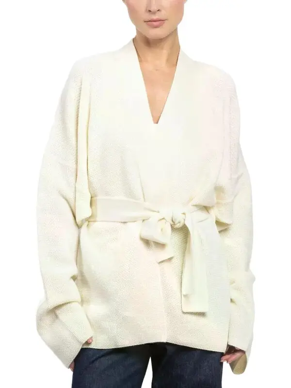 Barena Venezia Shawl-neck Belted Cardigan - Neutrals