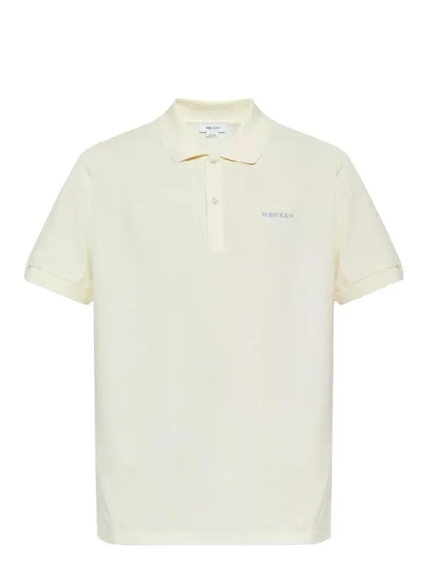 Alexander McQueen Logo-detail Polo Shirt - Neutrals