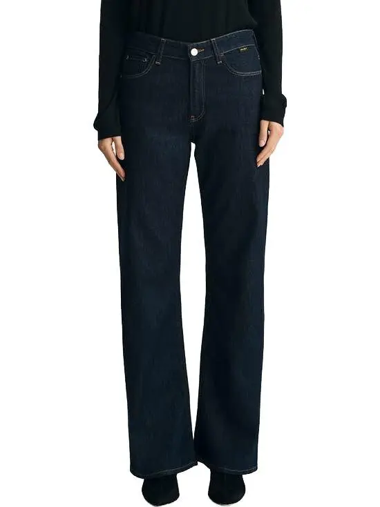 MAVI Taylor High-waist Wide-leg Jeans - Dark Blue Shiny Gold Premium