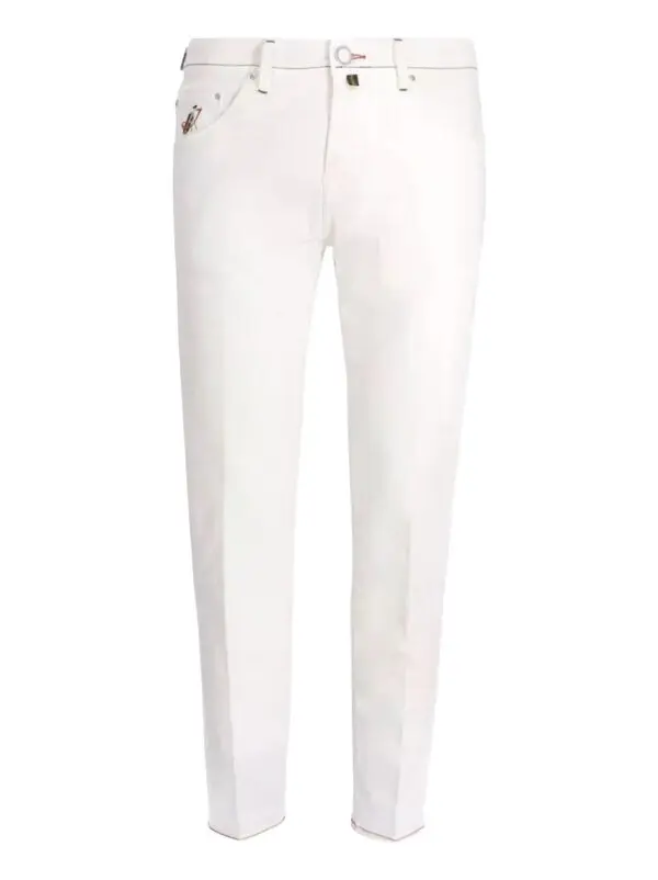 Jacob Cohen Logo-patch Trousers - White