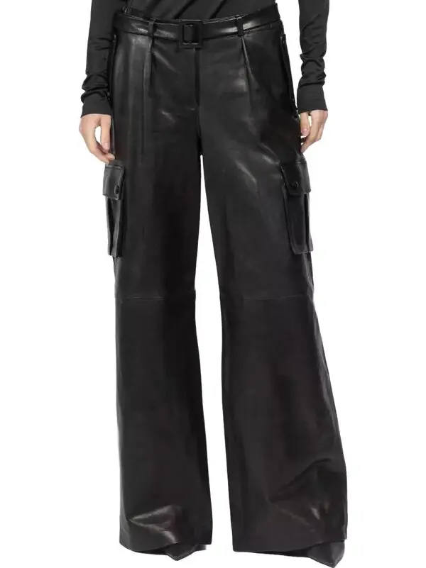 JACOB LEE Cargo-pocket Palazzo Pants - Black
