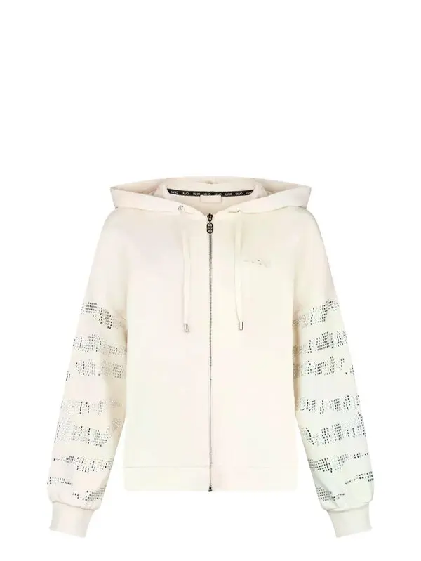 Liu Jo Studded Zip-up Hoodie - Neutrals