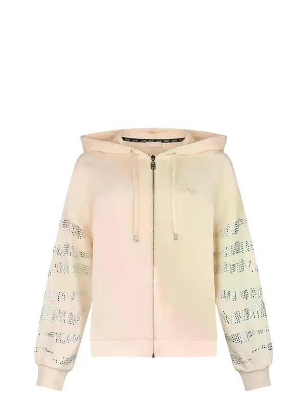 Liu Jo Studded Zip-up Hoodie - Neutrals