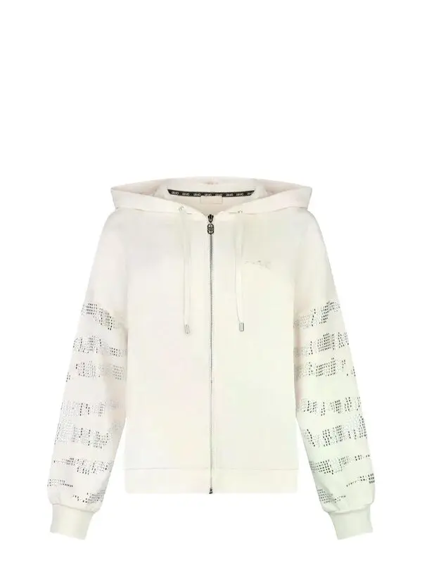Liu Jo Studded Zip-up Hoodie - Neutrals