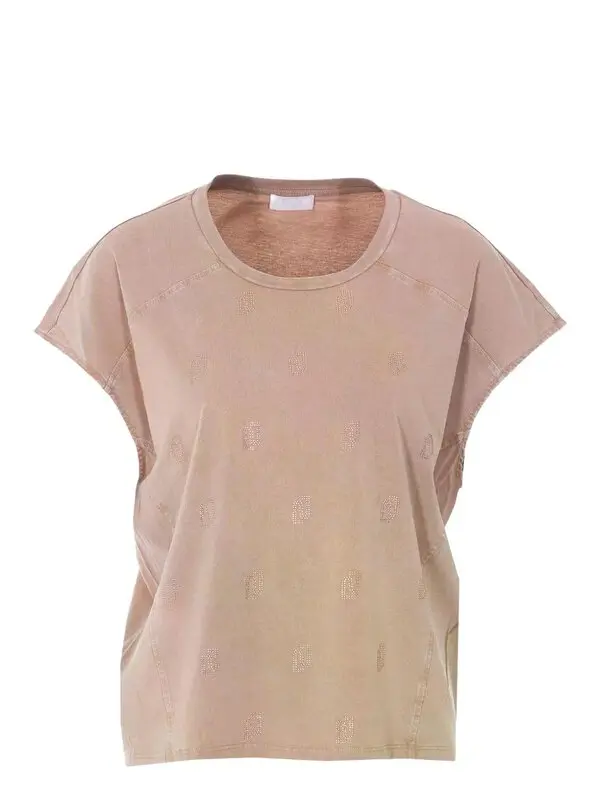Liu Jo Strass-details T-shirt - Pink