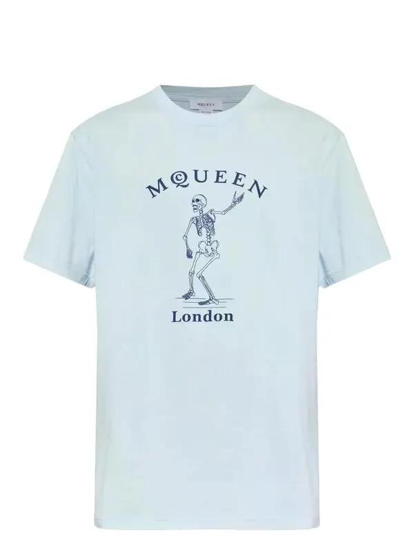 Alexander McQueen Skeleton-print T-shirt - Blue