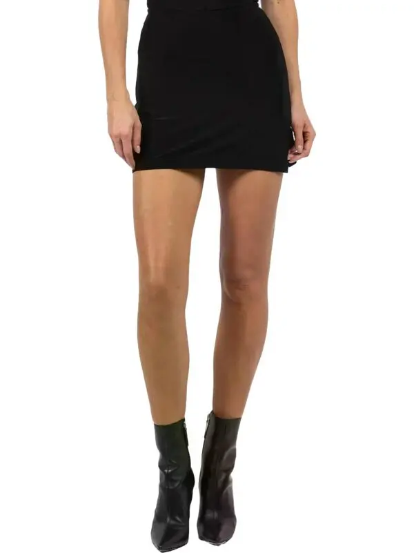 Norma Kamali Side-slit Mini Skirt - Black