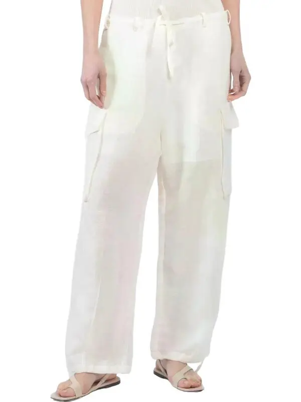 Masnada Drawstring Flap-pocket Trousers - Neutrals
