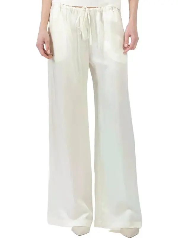Sablyn Gemma Drawstring-waistband Wide-leg Trousers - Neutrals