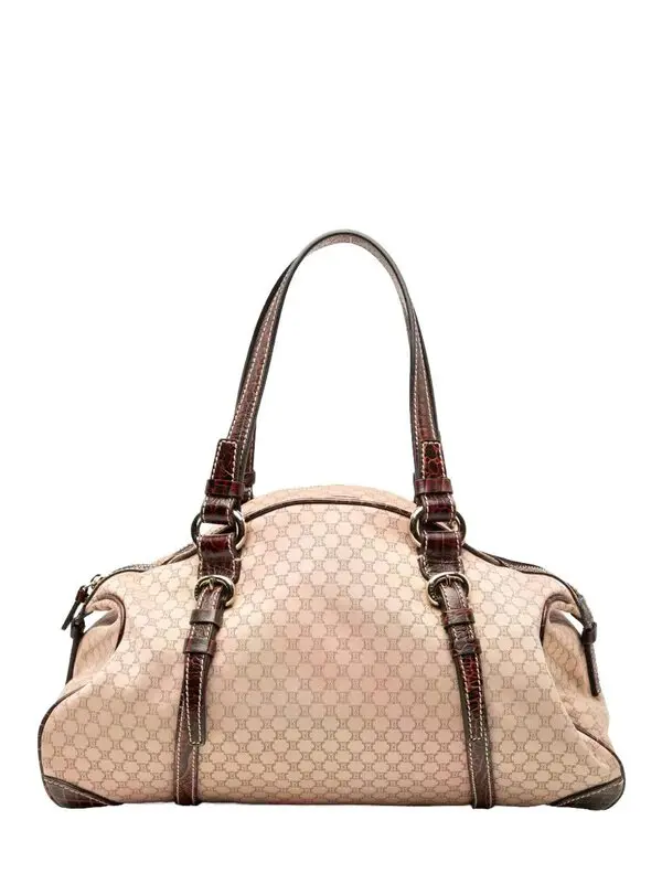Celine 2007 Macadam Canvas Shoulder Bag - Brown