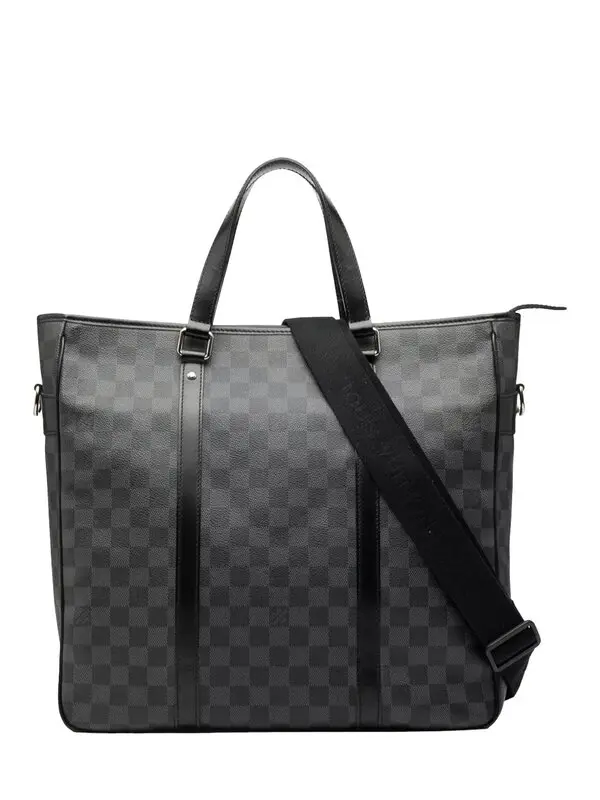 LOUIS VUITTON Damier Graphite Tadao Pm Satchel - Black