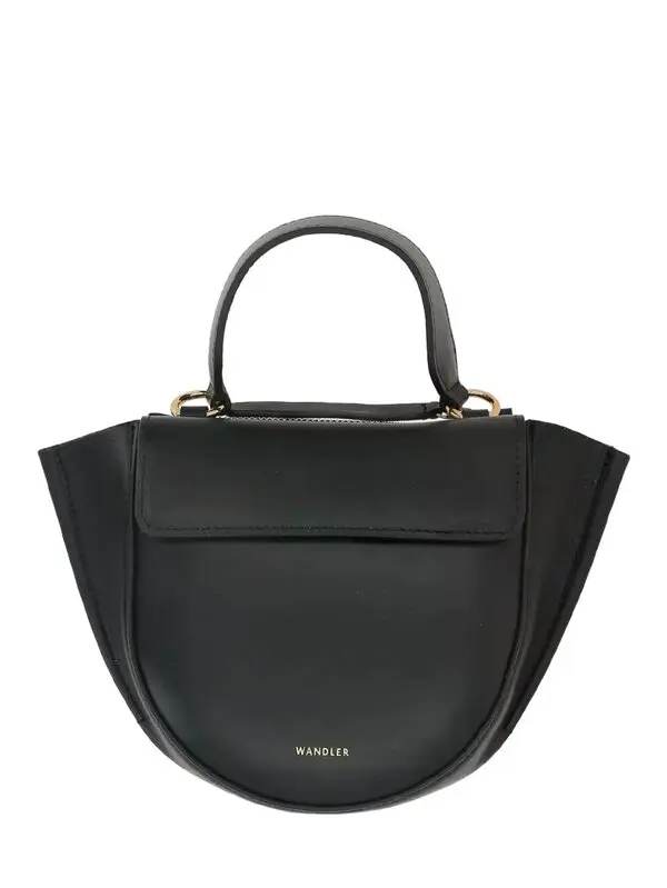 WANDLER Mini Hortensia Leather Tote - Black