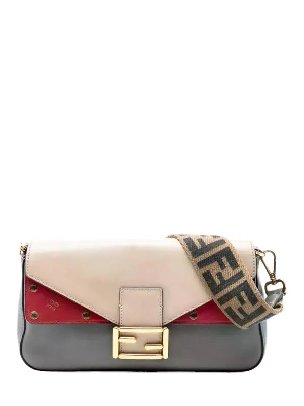 Fendi Ff 1974 Baguette Crossbody Bag - Grey
