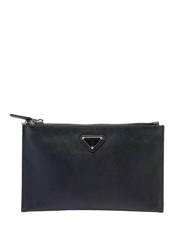 Prada Saffiano Clutch Bag - Black