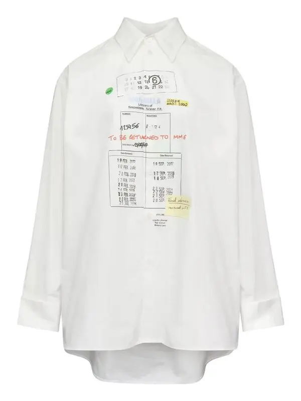MAISON MARGIELA Graphic-print Shirt - White