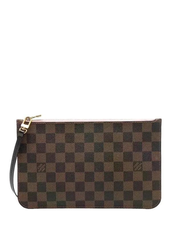 LOUIS VUITTON Damier Ebene Neverfull Mm Pouch - Brown