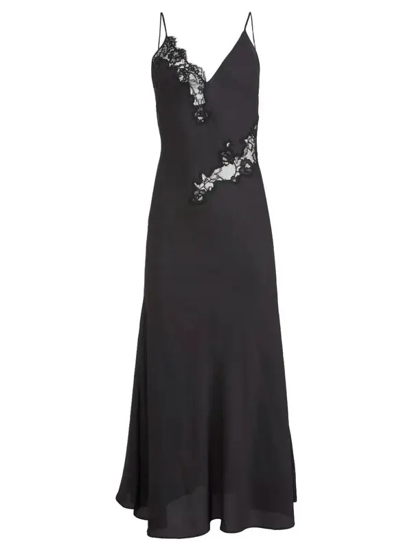 Fleur Du Mal Juliet Lace Maxi Dress - Black