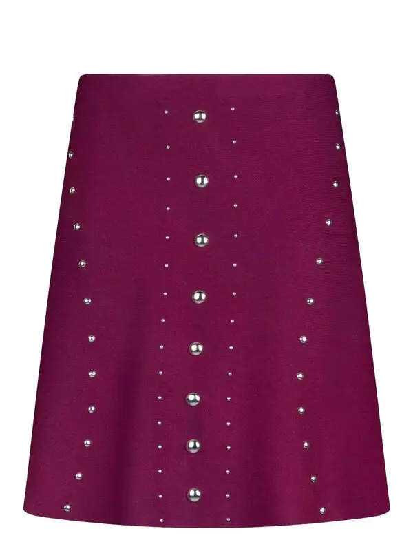 Liu Jo Studded Knit A-line Skirt - Purple