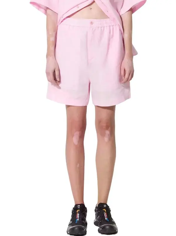 PANGAIA Elastic-waist Shorts - Pink