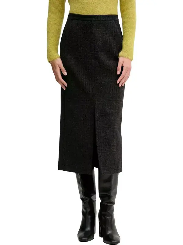 SANDRO FERRONE Front-slit Midi Skirt - Green