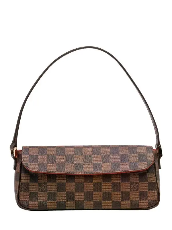 LOUIS VUITTON 2002 Damier Ebene Recoleta Shoulder Bag - Brown