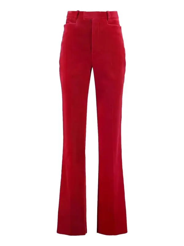 Gucci Velvet Trousers - Red