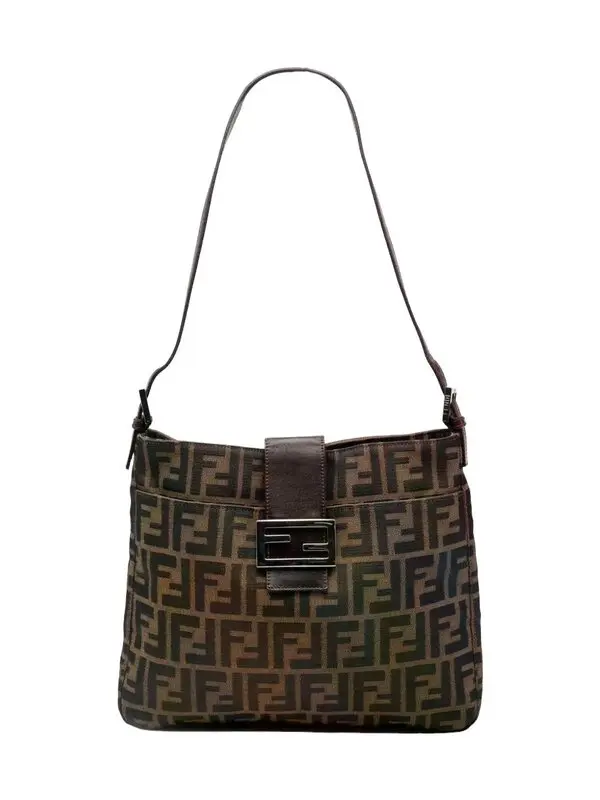 Fendi Zucca Canvas Shoulder Bag - Brown
