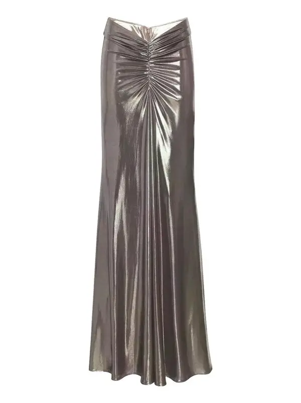 Lapointe Gathered Maxi Skirt - Grey