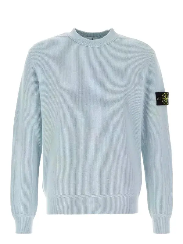 Stone Island Ribbed Cotton Sweater - Blue