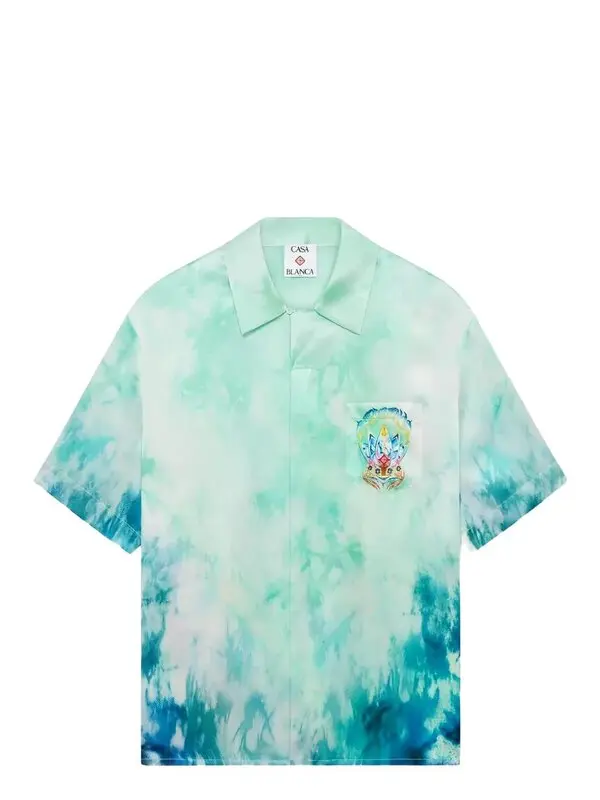 Casablanca Tie-dye Pocket Shirt - Blue