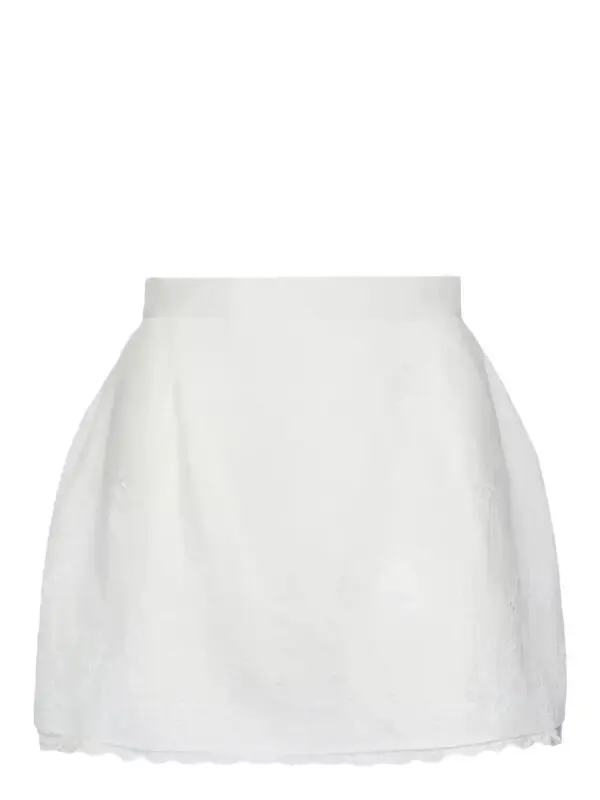 Magda Butrym Embroidered Mini Skirt - White