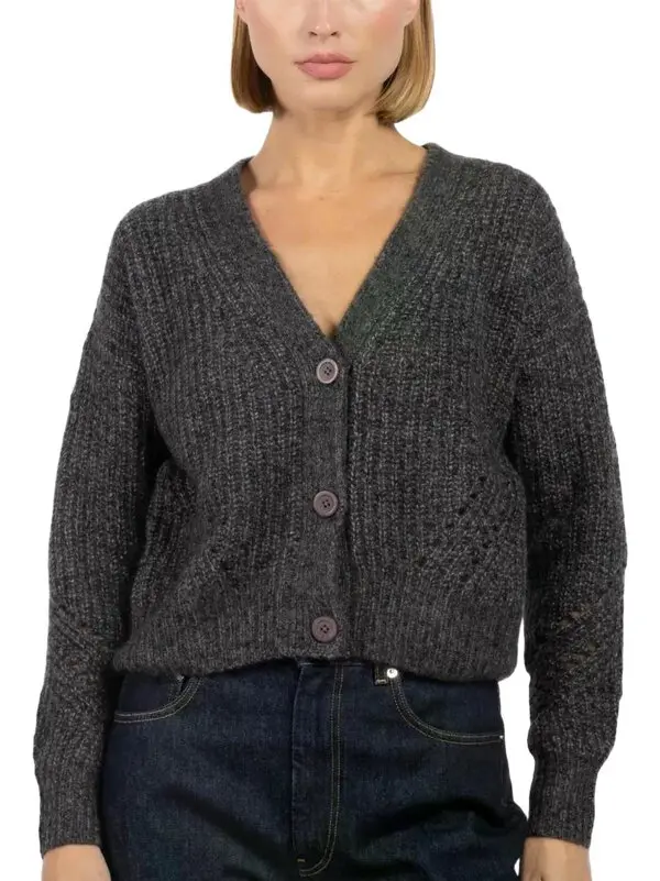 Autumn Cashmere Buttoned Cardigan - Grey