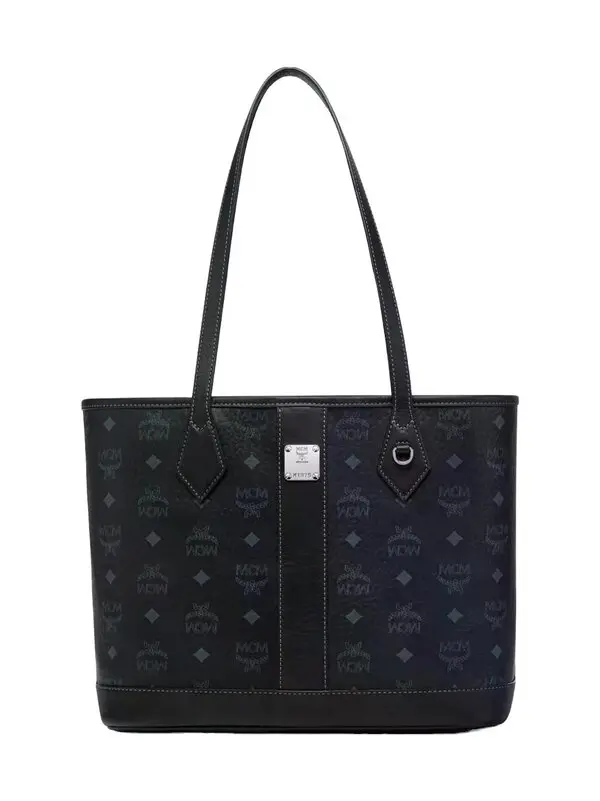 Mcm Small Logo-print Tote - Black