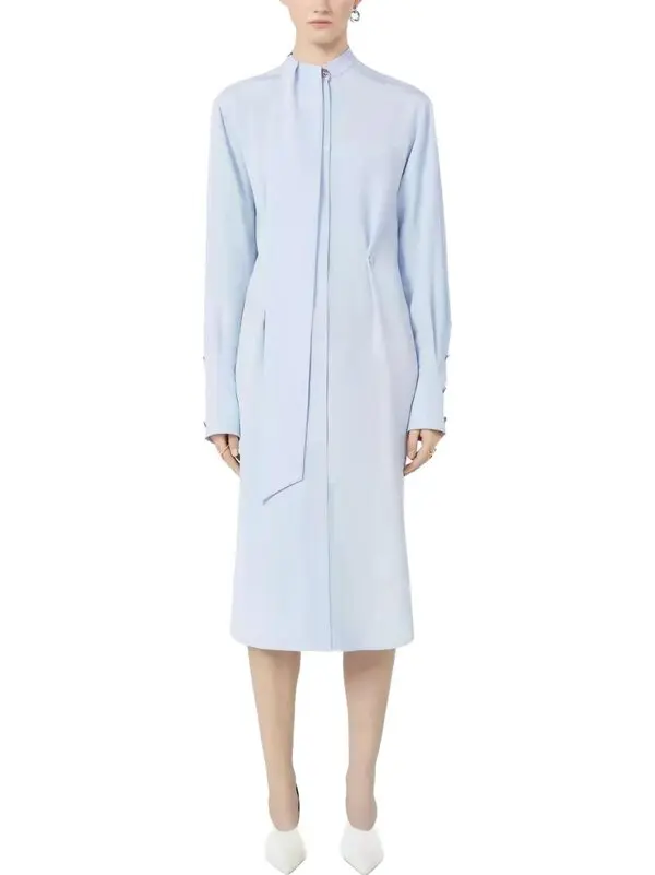 Sportmax Esopo Scarf-detail Shirt Dress - Blue