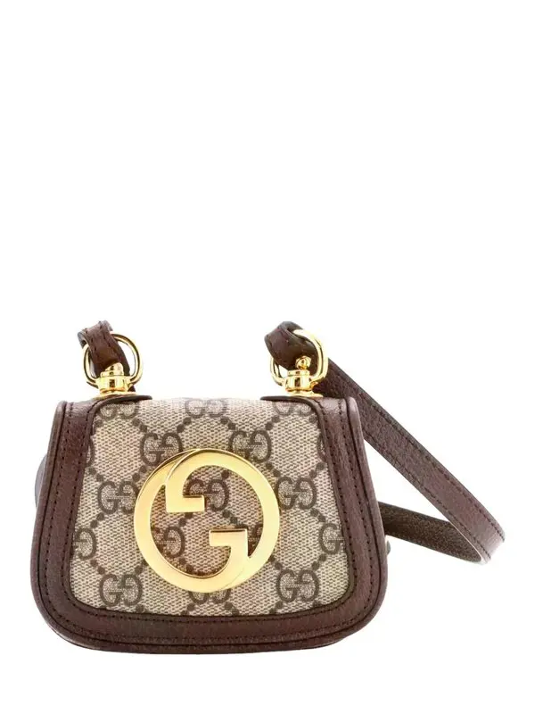 Gucci Blondie Nm Card Case Wallet With Strap - Brown