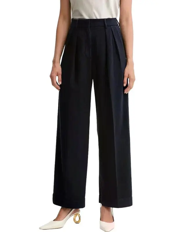 FORTE_FORTE Pleated Trousers - Blue