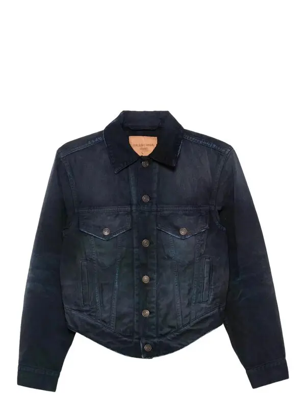 Balenciaga Cotton Button Jacket - Blue