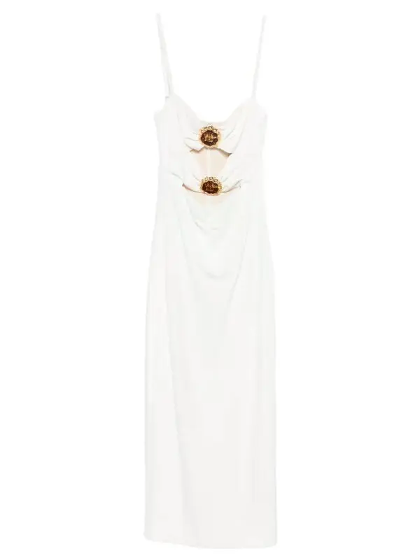 PatBO Embellished Cut-out Midi Dress - White