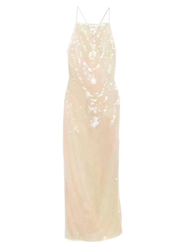 Oseree Marylin Sequin-embellished Maxi Dress - Neutrals
